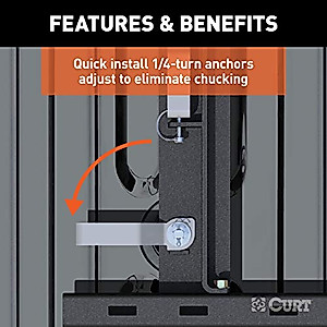 CURT 16027 Replacement Silverado, Sierra 2500, 3500, Ford F250, F350 Puck System 5th Wheel Adapter with Standard Rails, 25,000 lbs