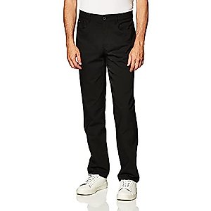 Calvin Klein Men Move 365 Stretch Slim Fit Wrinkle Resistant Tech Woven Pant, Black, 32x32