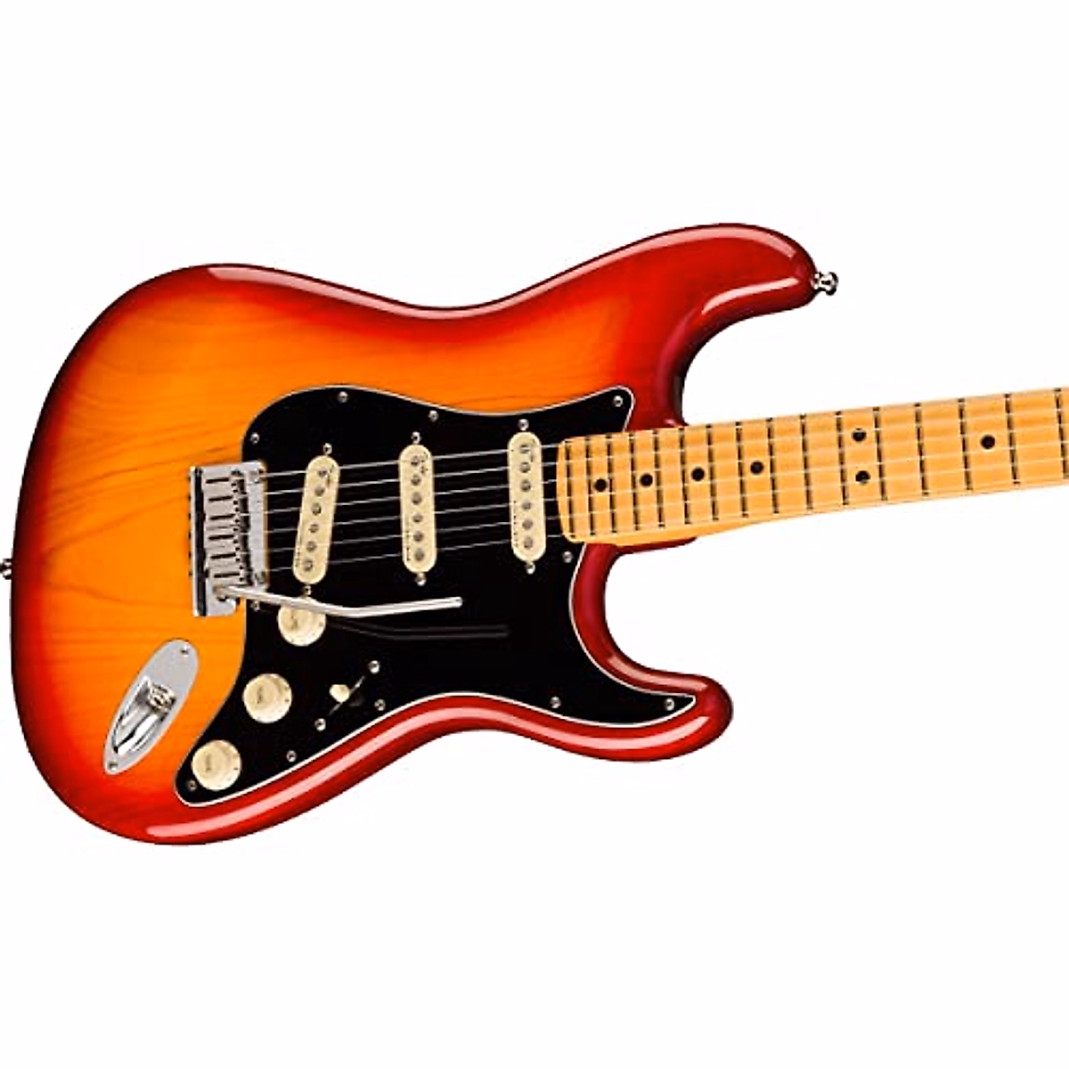Fender American Ultra Luxe Stratocaster - Plasma Red Burst with Maple Fingerboard