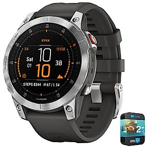 Garmin 010-02582-00 epix Gen 2 Premium Active Smartwatch Slate Steel Bundle with 2 YR CPS Enhanced Protection Pack