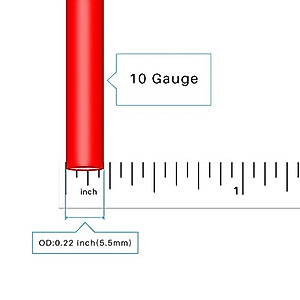 BNTECHGO 10 Gauge Silicone Wire 5 ft red and 5 ft Black Flexible 10 AWG Stranded Tinned Copper Wire