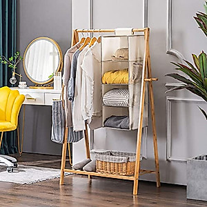 YOUDENOVA 4-Shelf Hanging Closet Organizer & Two 3-Shelf Separable Closet Hanging Shelves