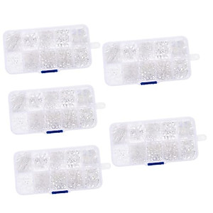 Abaodam 5 Boxes Earring Accessories Earring Making Finding Earring Hook Kit Earring Kits DIY Earrings Kit Ornament Hooks Jewelry Making Kits Earring Backs Replacements Manual Metal Plug
