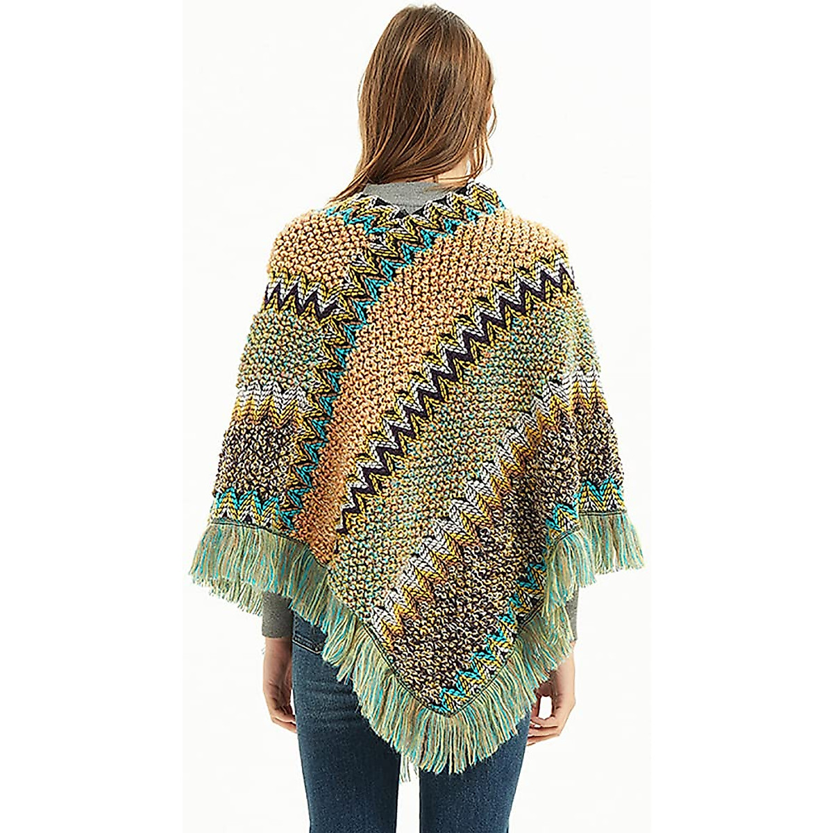Molodo Ponchos for Women, Womens Ponchos And Wraps Winter Retro Stylish Poncho Shawl For Women
