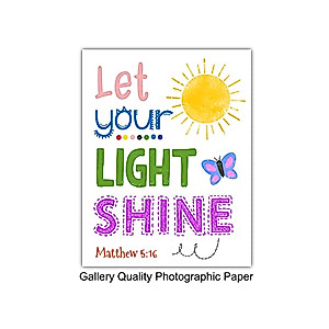 Bible Verse Wall Art - Scripture Wall Art - Christian Wall Art for Kids, Boys, Girls Bedroom - Religious Gifts for Kids - Aesthetic Wall Collage Kit - God Wall Decor - Positive Inspirational Quotes