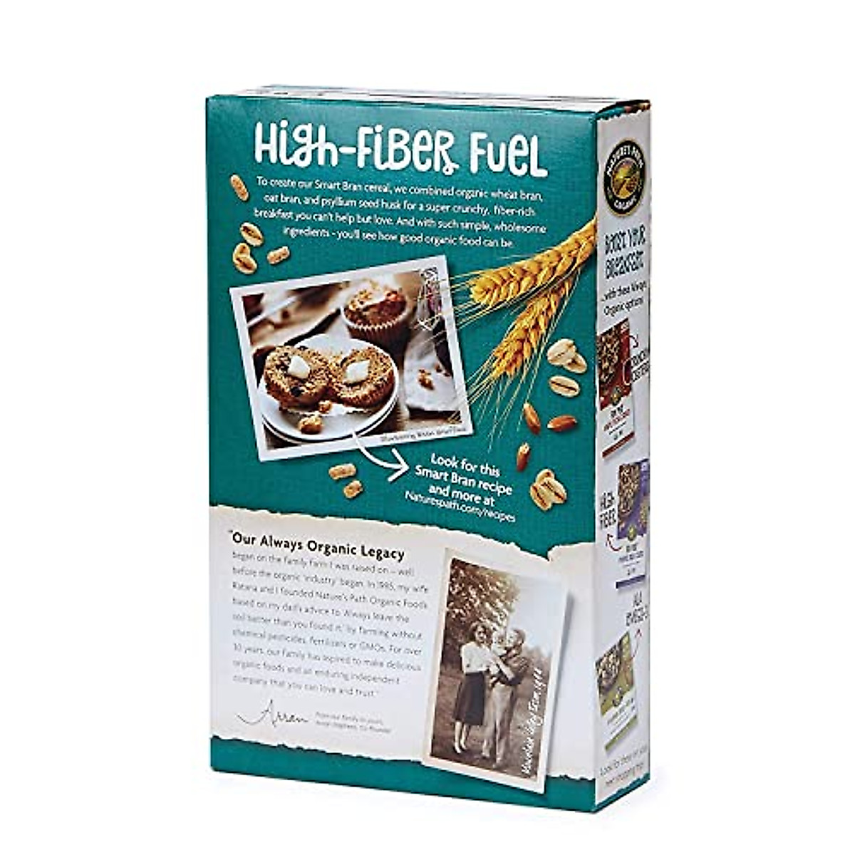 Nature's Path Organic Smart Bran Cereal, 10.6 Ounce, Non-GMO, 17g Fiber, 4g Protein
