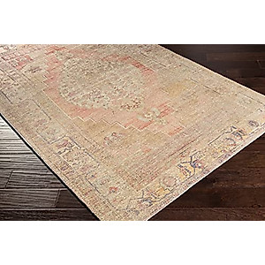 Hauteloom Holliday Living Room, Bedroom Area Rug - Traditional - Blue, Beige, Orange - 5' x 7'6"