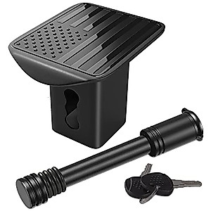 American Flag Metal Trailer Hitch Cover for 2 inch Receivers（with 5/8-Inch Pin Diameter Trailer Hitch Lock ）