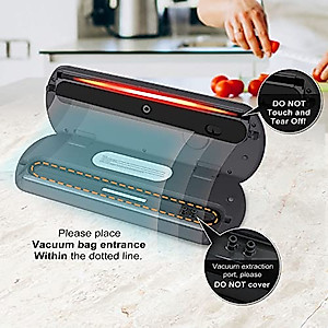 KitchenBoss Food Vacuum Sealer Machine: Vacuum Sealing System for Foods, Automatic Kitchen Vac Sealer Machines, Dry and Moist Food Storage Preservation