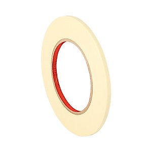 3M 2364 Performance Masking Tape - 0.25 in. x 180 ft. Tan, Rubber Adhesive, Crepe Paper Backing Painters Tape Roll