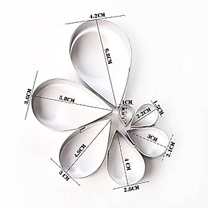 7pcs Rose Petal Cutter Set Gum Paste Fondant Cake Cutters Decorating Tools