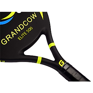GRANDCOW Beach Tennis Paddle Racket Carbon Fiber with EVA Memory Foam Core Tennis Padel (2Pcs Black)