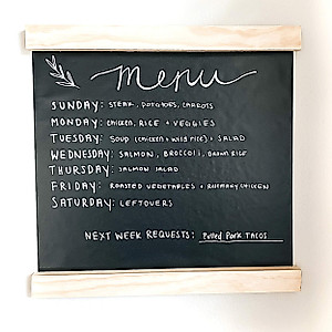 Black Chalkboard Contact Paper Roll - 8 FT Chalk Board Paper Roll Peel & Stick with Chalk Sticks - 17 x 96in Chalkboard Sticker Paper - Removable Black Sticker Self Adhesive Wallpaper Blackboard Decal