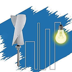 Wind Turbine Generator Kit 450W DC 12V Vertical Wind Power Turbine Generator Kit with Charge Controller 3 Phase AC Permanent Magnet Generator for Home RV Boat Marine Electricity Set (with 2pcs Blades)