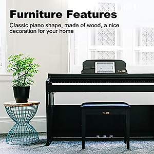 The ONE Lighted-up Digital Piano, Smart Teaching Piano Keyboard with 88 Hammer Action Keys for Beginner/Adult, Full Size Weighted Keyboard with 3 Pedals/Free APP/Bluetooth/MIDI/Headphone Output