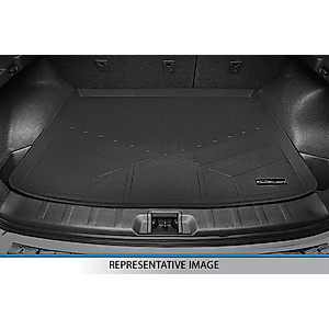 SMARTLINER Custom Fit 2 Row Floor Mats & Cargo Liner Behind 2nd Row (Upper Deck) Set Black Compatible with 2021-2022 Chevrolet Trailblazer (FWD only)