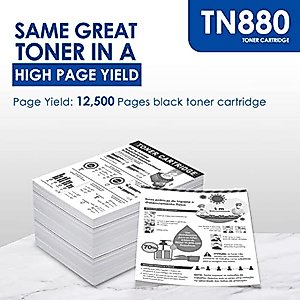 TN-880 (TN880) 𝑺𝒖𝒑𝒆𝒓 𝑯𝒊𝒈𝒉 𝒀𝒊𝒆𝒍𝒅 Black Laser Toner -Cartridge 2-Pack, LVELIMIT Compatible Replacement for Brother MFC-L6750DW MFC-L5700DW MFC-L5800DW MFC-L5900DW HL-L5100DN Printer