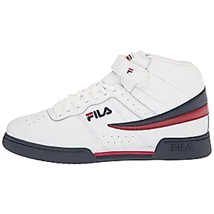 Fila womens Fila F-13 Big Kids Sneaker, White/Navy/Red, 5.5 Big Kid US