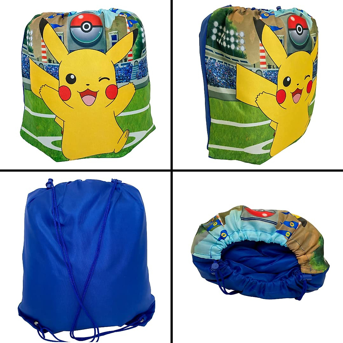 Pokémon Anime Kids Soft Lightweight 2 Piece Sleeping/Slumber Bag and Sling Bag Set, 46"(L) X 26"(W) (Official Licensed Pokémon Product) by Franco