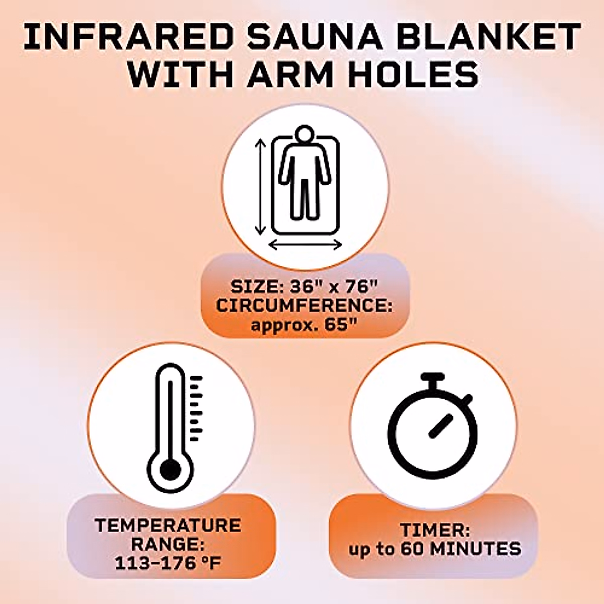 LifePro Sauna Blanket for Detoxification - Portable Far Infrared Sauna for Home Detox Calm Your Body and Mind Large Black