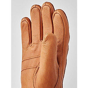 Hestra Women's Deerskin Primaloft Glove, Leather Insulated Warming Everyday Winter Glove - Cork - 8