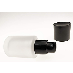 vipolish 2 Pcs 30ML 1OZ Upscale Empty Refillable Frosted Glass Pump Bottle Liquid Foundation Container Dispenser Storage Vial Lotion Essence Emulsion Sample Case for Travel