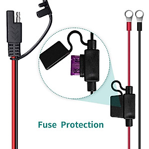 12V / 6V Battery Trickle Charger Maintainer, 1.5A Automatic Smart Float Charger Battery Charger for Motorcycle Lawn Mower Car Boat Tractor ATV, SLA VRLA Gel Cell AGM Lead Acid Batteries