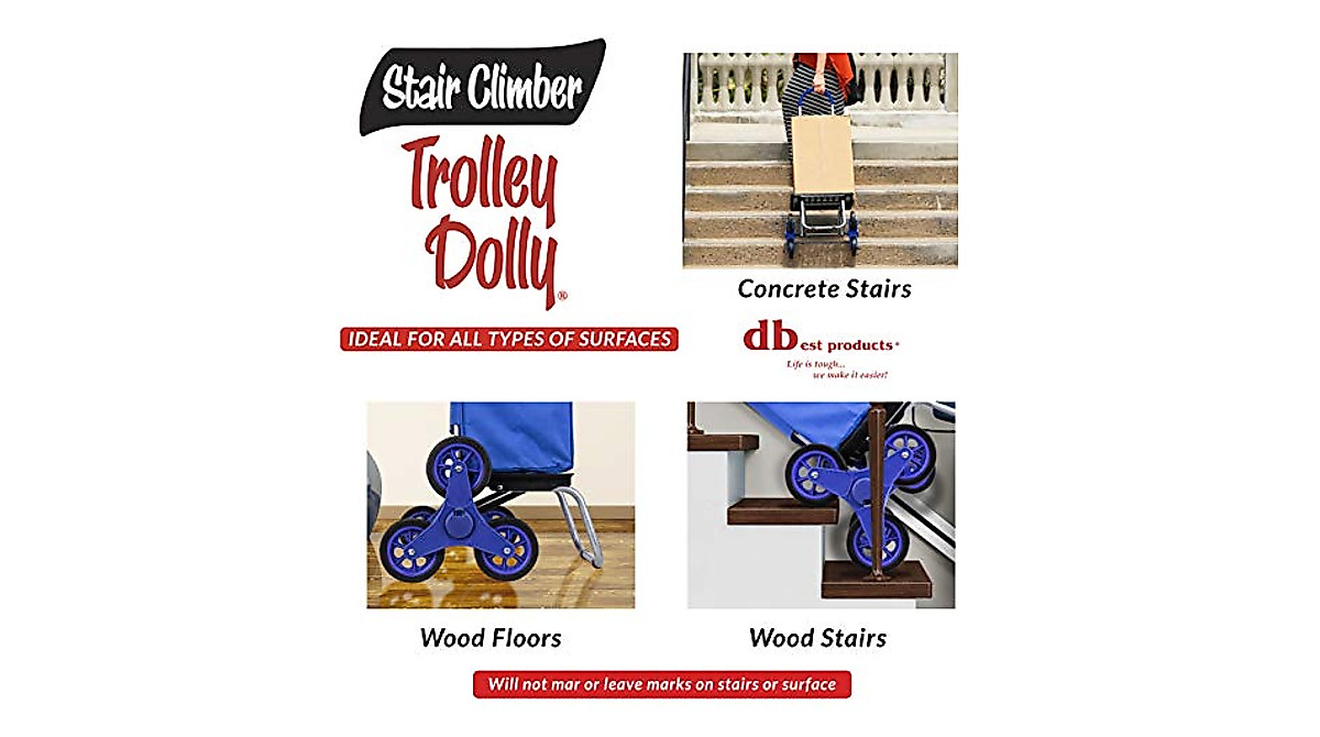 Stair Climber Trolley Dolly | Heavy Duty Foldable Shopping Cart