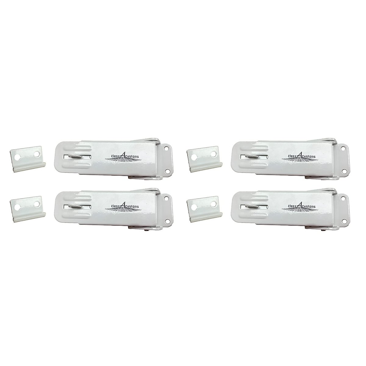 Class A Customs | Four (4) Pack of White Locking Fold Down Camper Latch and Catch