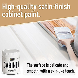 DWIL Cabinet Paint All Match - 32 OZ White | Waterproof, No Sanding, Low Odor | Kitchen and Bathroom Cabinet Makeover Kit