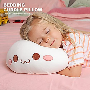 Onsoyours Cute Kitten Plush Toy 20" Stuffed Animal Pet Kitty Soft Anime Cat Large Plush Pillow for Kids (White A, 20")