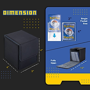 CLOVERCAT 4 Pack Card Deck Box, Holding Capacity 400 Pcs PVC Card Protective Sleeves Card Holder for Magic/Yugioh/TCG