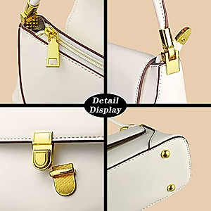 cuiab Retro Clutch Handbag,Mini Purse Shoulder Bag for Women,Classic Clutch Shoulder Tote Handbag Vintage shoulder bag, (Mousse White)