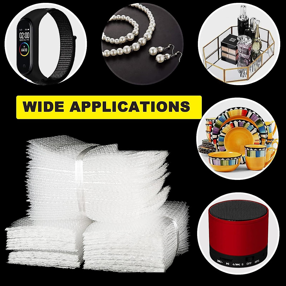 50Pcs Clear Bubble Out Bags, 12”x16” Bubble Pouches Bags for Shipping, Double Wall Bubble Cushioning Wrap Bags for Moving Packaging Storage Fragile China Dishes Electronic Item-Large Bubble Pouches