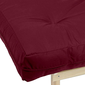 Mozaic Full Size 10-inch Cotton Twill Futon Mattress, Burgundy