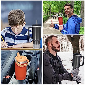 3Pcs Silicone Boot Sleeve For Stanley Quencher Tumbler 30 Oz 40 Oz & IceFlow 20oz 30oz & Hydro Flask Water Bottle 12-24oz,Protective Water Bottle Cup Bottom Bumper Cover For Stanley Cup Accessories.