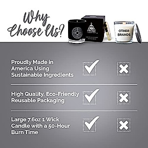 Jasmine Sandalwood Aromatherapy Candle, Earthy Scented Candles, Luxury Candles Scented with Chartres Symbol, Hand-Poured Soy Candle, 50 Hours Burn Time, 7.6 oz. - OneSoul Collection