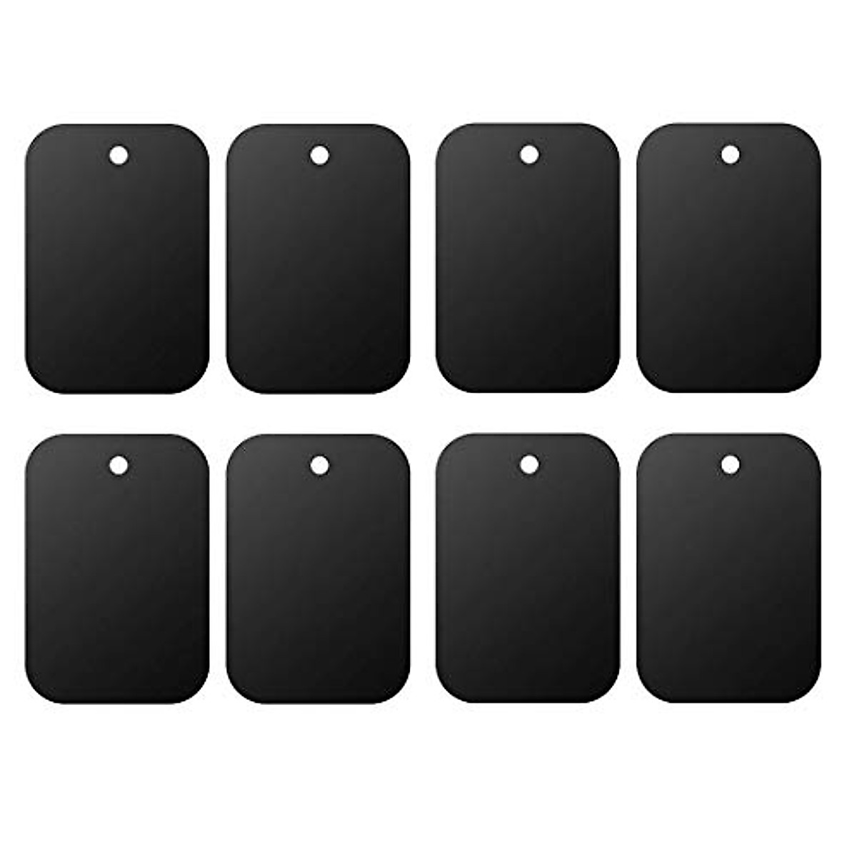 Mount Metal Plate（8Pack） for Magnetic Car Mount Phone Holder with Full Adhesive for Phone Magnet, Magnetic Mount, Car Mount Magnet-8X Rectangular (Black)