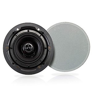 Pyle Ceiling and Wall Mount Speaker - Wireless Bluetooth 5.25” Dual 2-Way Audio Stereo Sound Subwoofer Kit with, 240 Watts, in-Wall & in-Ceiling Flush Mount for Home Surround System - Pyle PWRC55BT