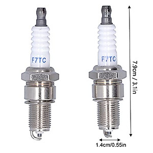 WESE Spark Plug, 2PCS Spark Plug Replacement F6RTC for MTD 951‑10292 751‑10292 Torch Engine 131‑039 Lawn Mower, WESE-138