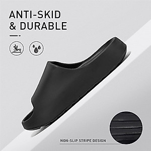 Cloud Slides for Women and Men, Pillow Slippers, Non-Slip Quick Drying Soft Lightweight Shower Shoes, Thick Sole Open Toe Slides Sandals for Indoor & Outdoor