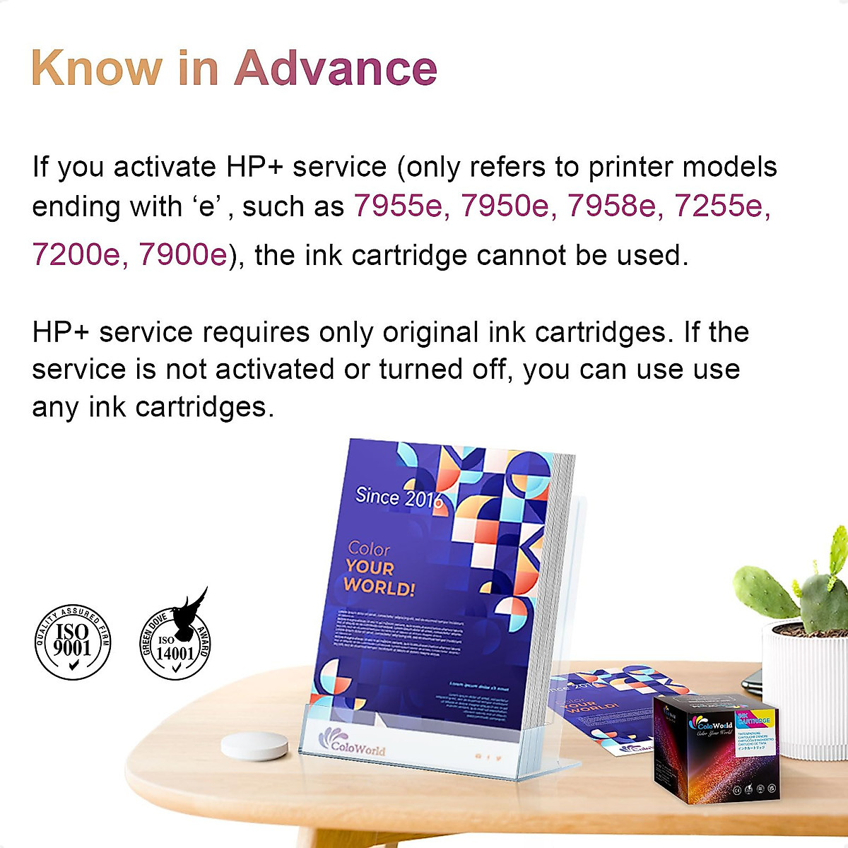 ColoWorld for HP 64XL Ink Cartridge Combo Pack for 64 64XL Ink Cartridge for HP Printers Compatible for HP Envy Photo 7855 7155 7858 7120 6255 7164 6222 7800 Tango, Envy Inspire 7900e 7955e Printer