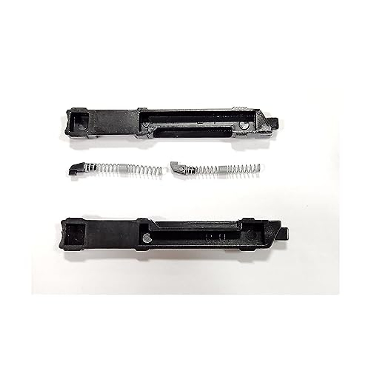 2339711 + 2339721 + 234565 Left and Right Hand Pop Up Camper Screen Door Catches with Springs- Black 2339711 + 2339721 + 234565