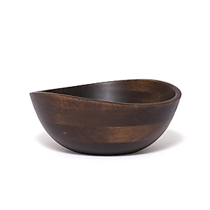 Lipper International Walnut S/4 Small Wavy Rim Bowls