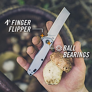 Gerber Gear Fastball Cleaver - Folding Knife with Lock Release for EDC Gear - Coyote Brown