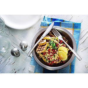 DANIALLI 80 Piece Silverware Set For 16, 18 10 Stainless Steel Silverware Set, Modern Sleek Flatware Set Includes Knife/Fork/Spoon & Long Teaspoon/Salad Fork Mirror-Polished & Dishwasher Safe Cutlery