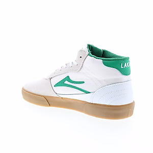 Lakai Cambridge Mid, Skate Shoes, White/Grass Suede, 12