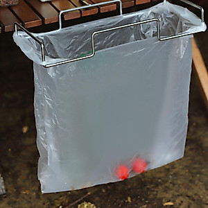 Trash Bag Holder, 2 Pack Stainless Garbage Hanging Bag Holder Trash Can Bracket Table Garbage Rack, Lightweight Table Rack Garbage Bag Hanger for Kitchen BBQ Camping Use Kitchen Clean and Organized