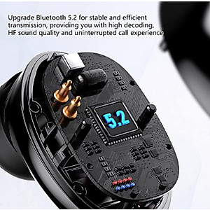 Wireless Touch Earbuds with Active Noise Cancellation New Version Bluetooth 5.2 Sport 3D Stereo Built-in Microphone, Immersive Premium Sound Long Distance Connection Headset Charging Case (BH315)