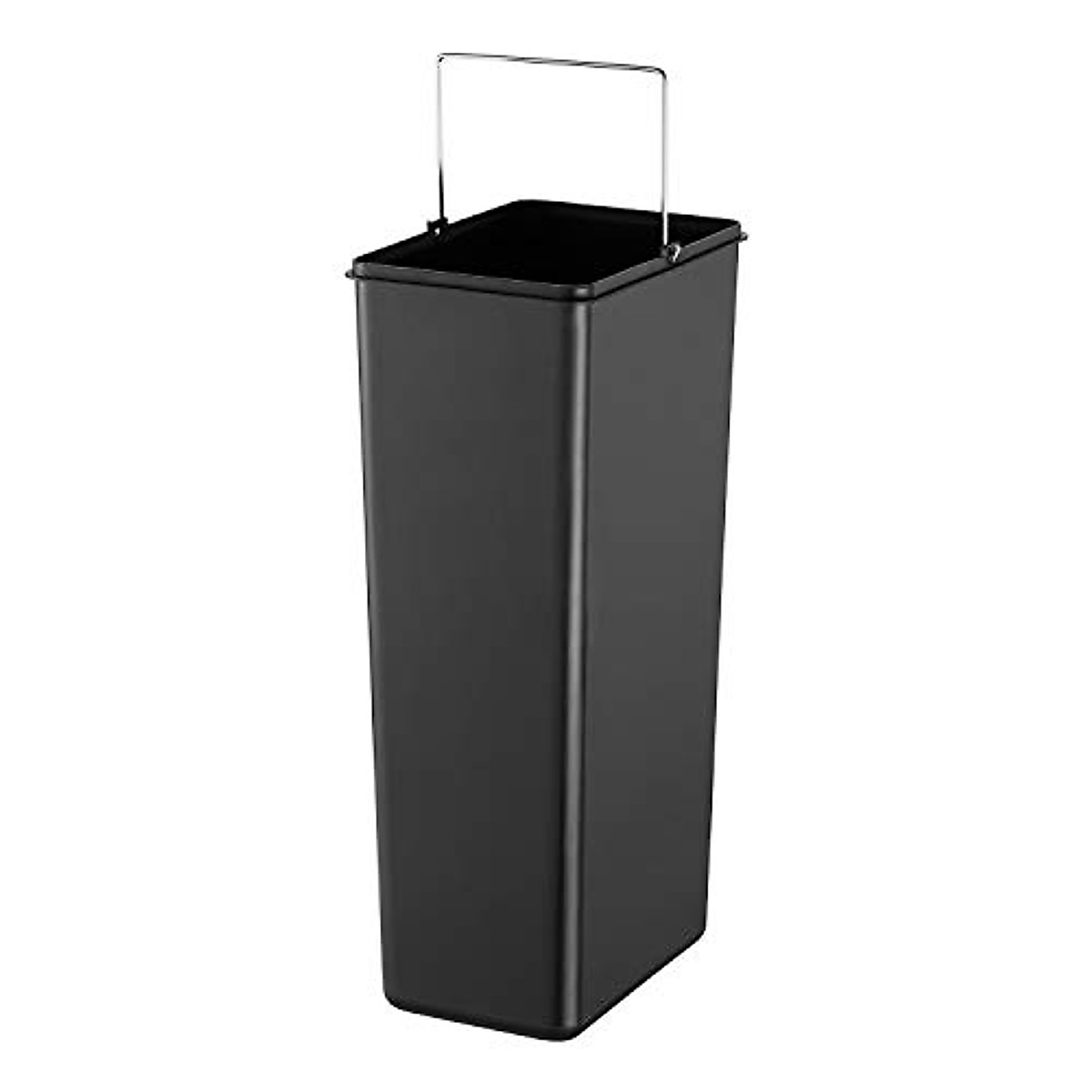 BLACK+DECKER BXBN0004GB 20L Metallic Grey Slimline Pedal Bin with Soft Close Lid, Stainless Steel, 56cm x 22cm x 36cm